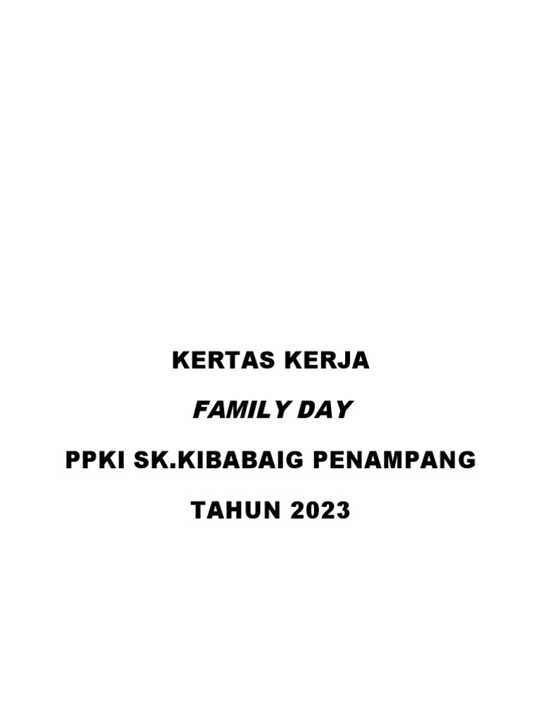 Kertas Kerja Family Day (Edit) - 1 | PDF