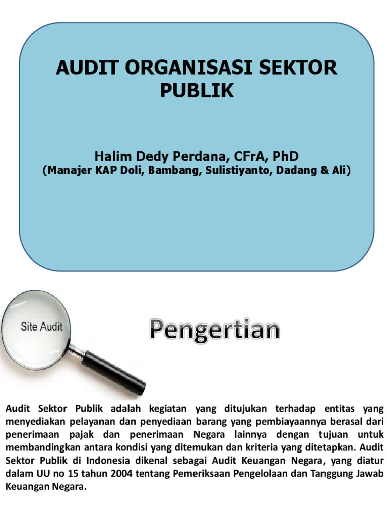 Audit Organisasi Sektor Publik (Pengantar) | PDF | Karier & Perkembangan | Pengelolaan Keuangan ...