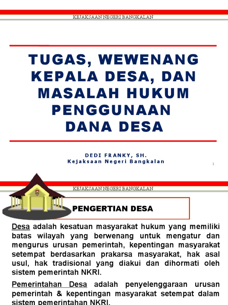 Tugas Dan Wewenang Kepala Desa | PDF Tugas Dan Wewenang Kepala Desa | PDF