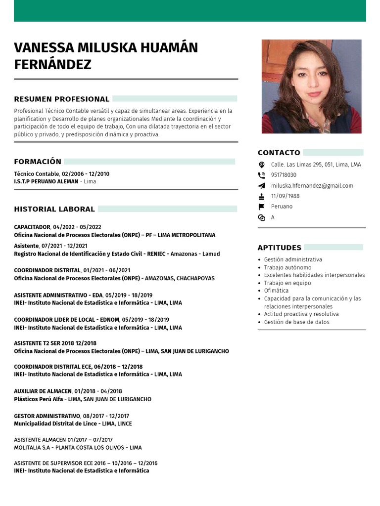 CV VM Huaman F | PDF | Lima | Comunidad andina