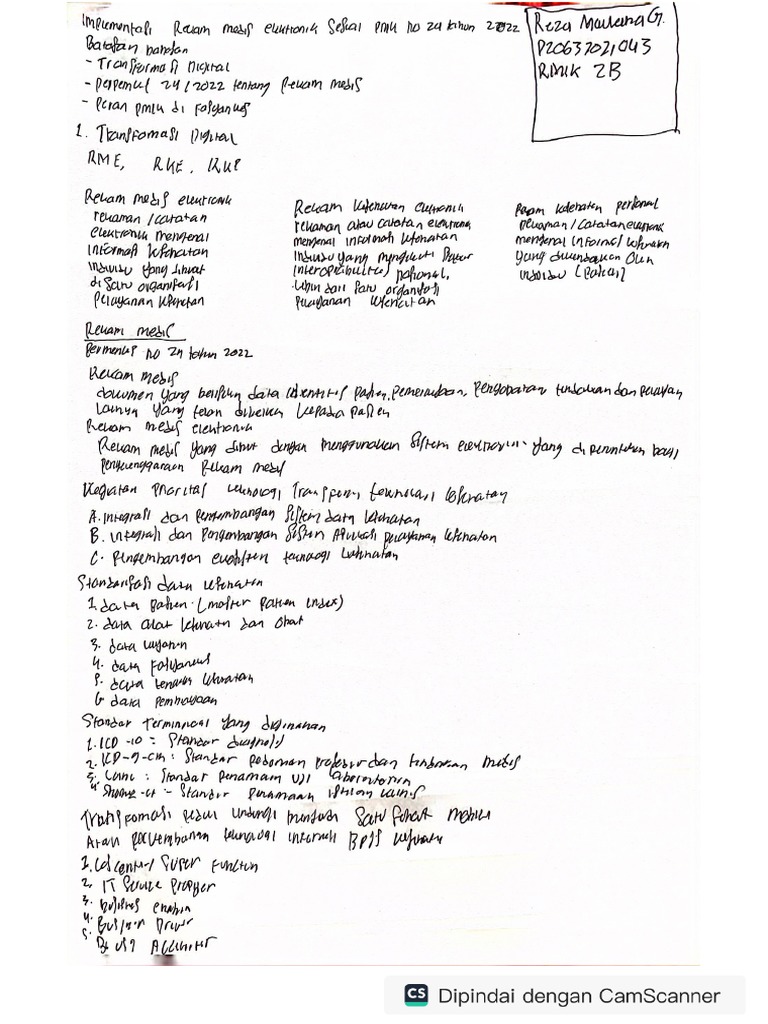 Resume Kuliah Pakar PMK 24 | PDF