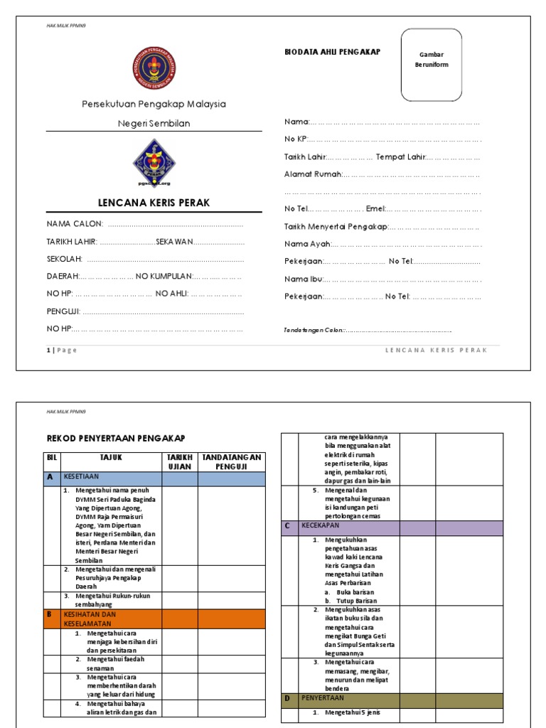 Modul Lencana Keris Perak 1 (LS) | PDF
