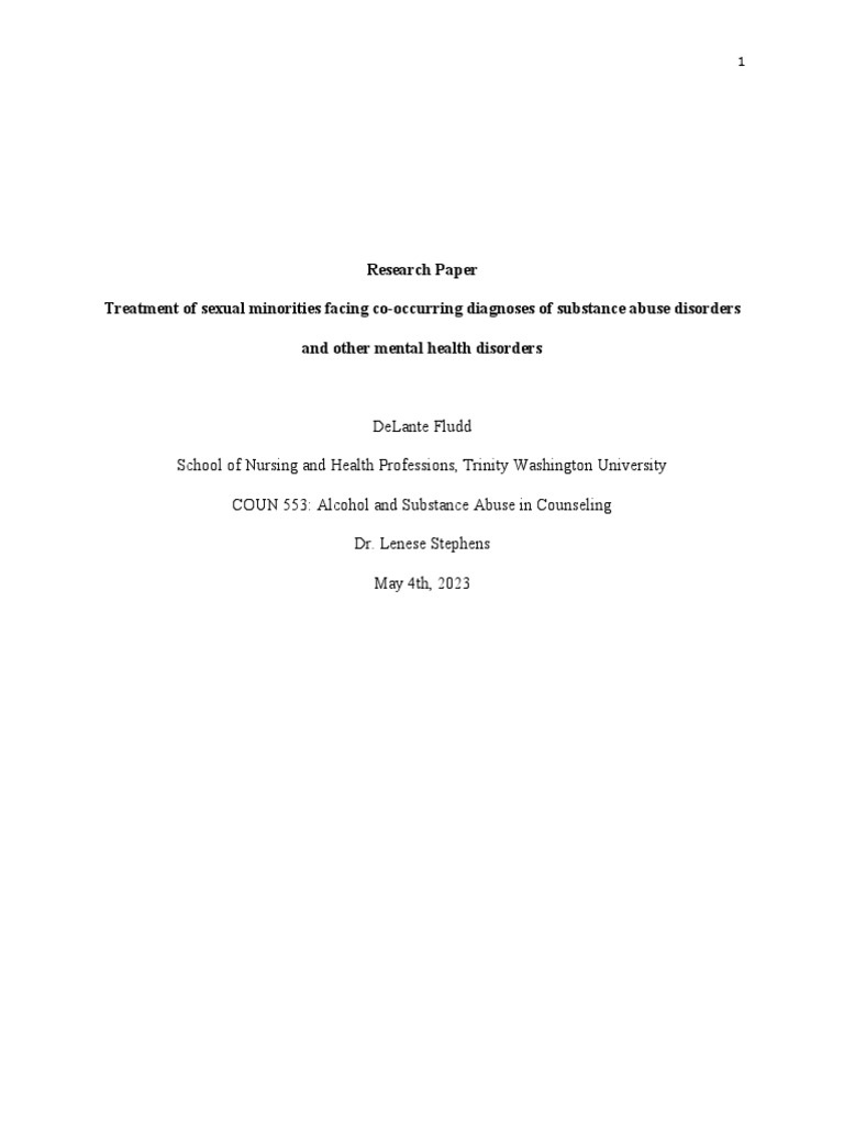 Alcohol and Substance Abuse Research Paper - Portfolio | PDF | Mental ...