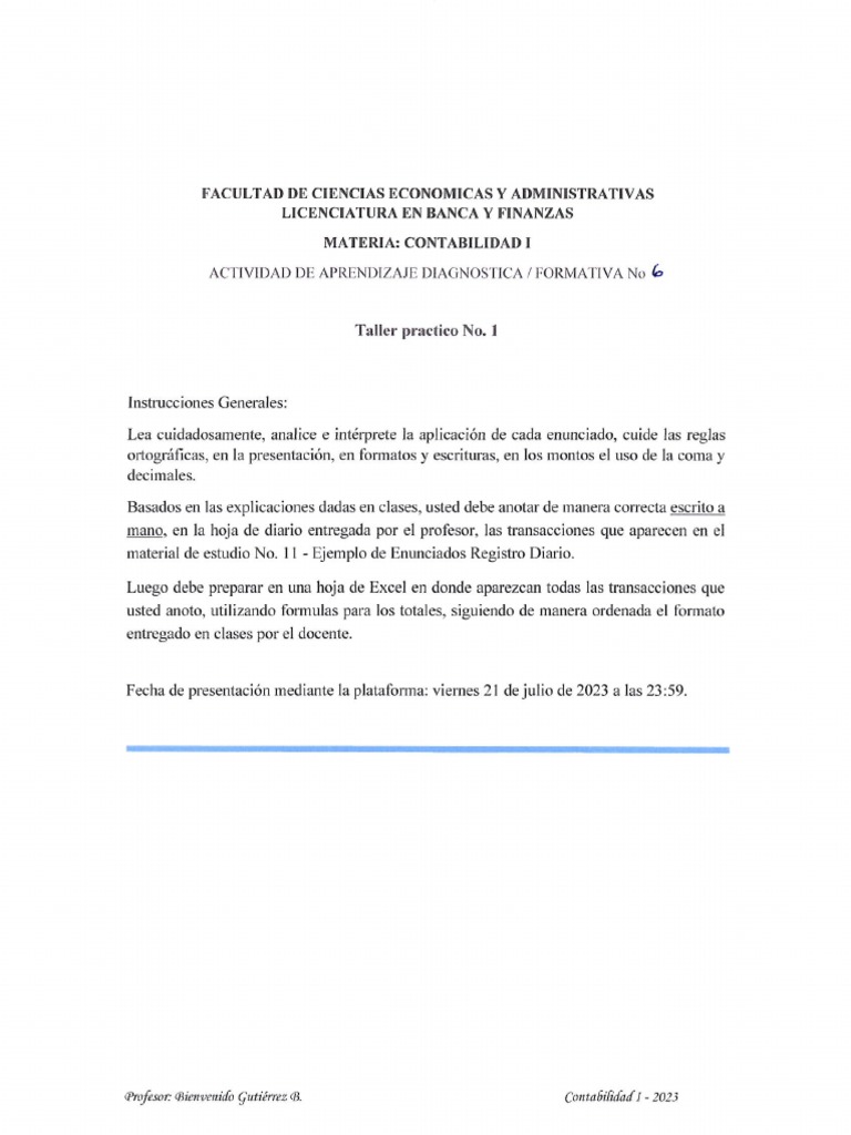 diario general ejemplo | PDF