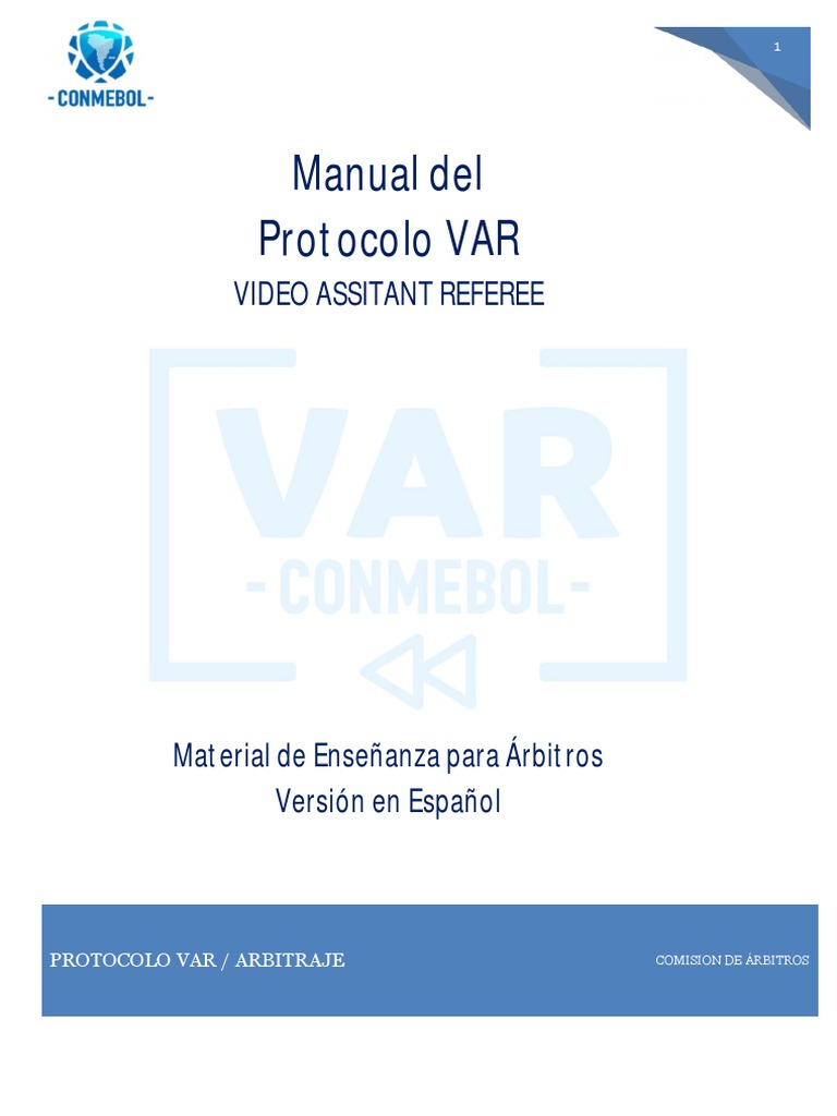 Protocolo VAR Conmebol | PDF | Árbitro | Deportes de equipo