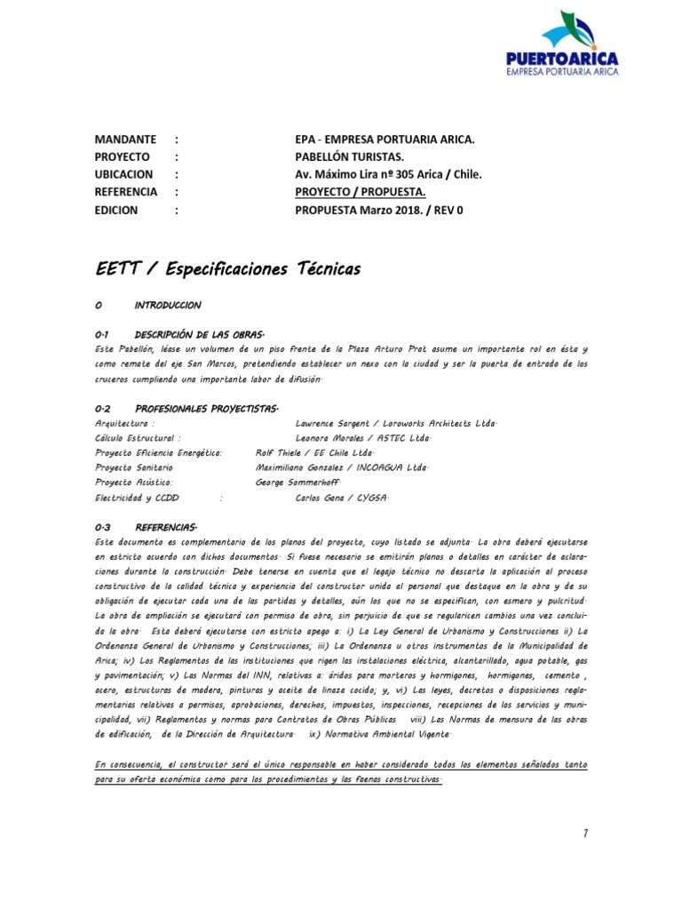 EETT | PDF | Hormigón | Contratista general