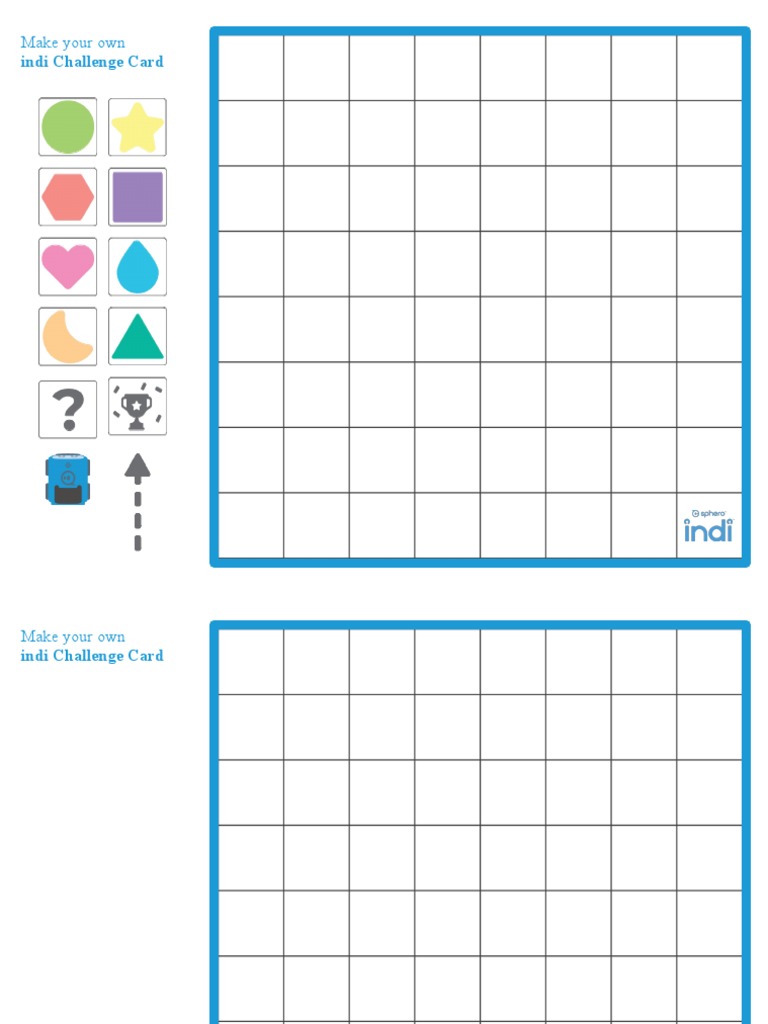 Make Your Own Indi Challenge Card | PDF