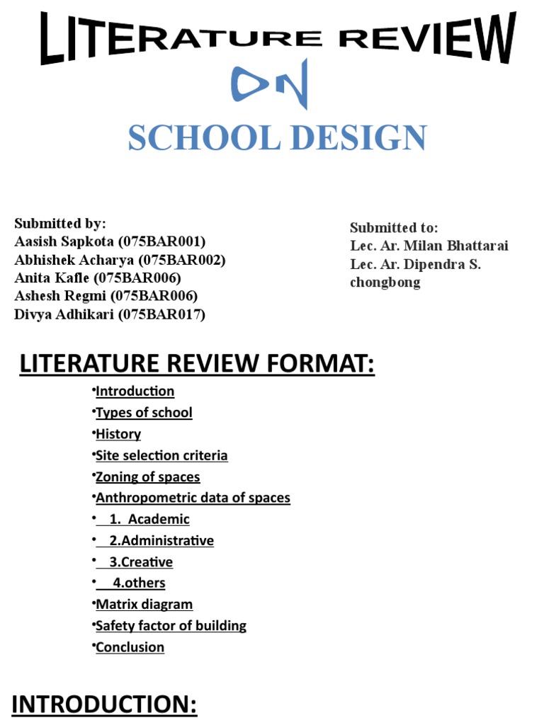 Literature Review On School 1 | PDF | Schools | Classroom