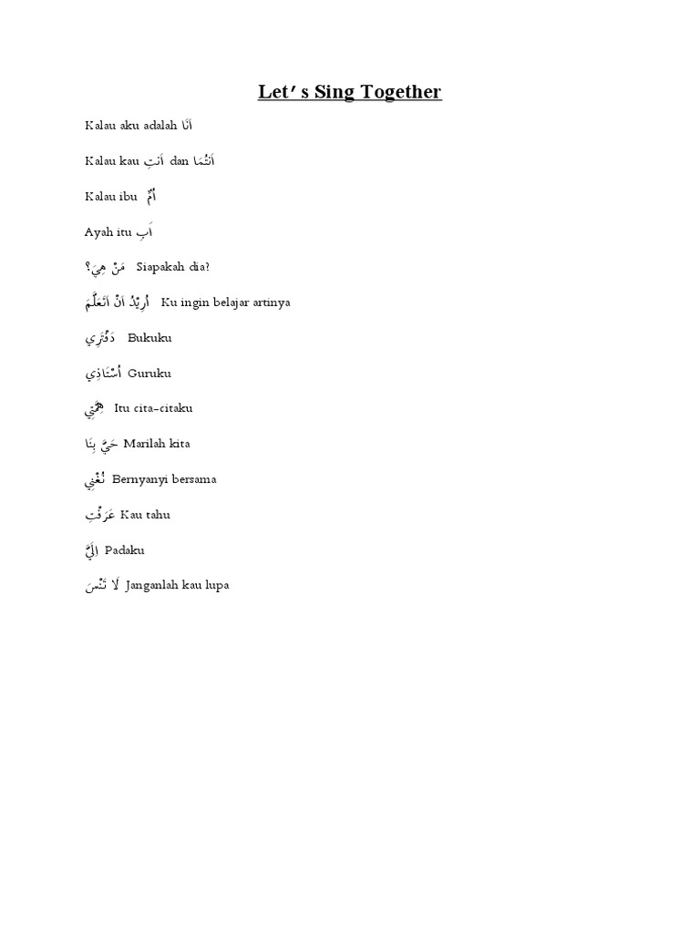 Lets Sing Together | PDF