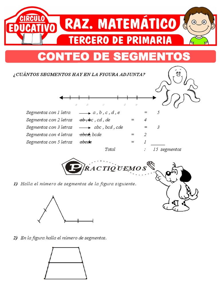Conteo de Segmentos Para Tercero de Primaria | PDF