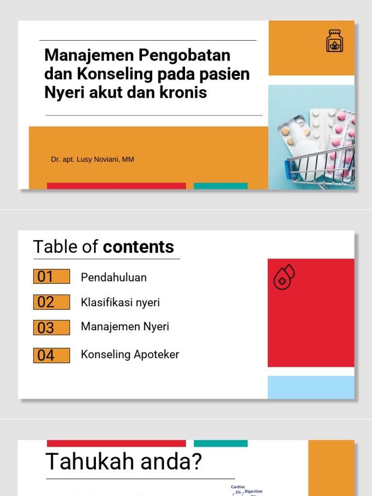 Manajemen Nyeri Akut Dan Kronis Dan Konseling Apoteker | PDF