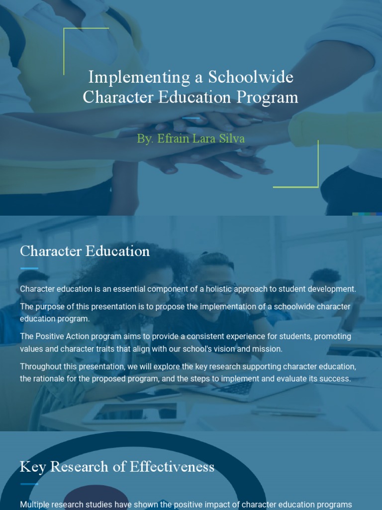 Implementing A Schoolwide Character Education Program | PDF ...