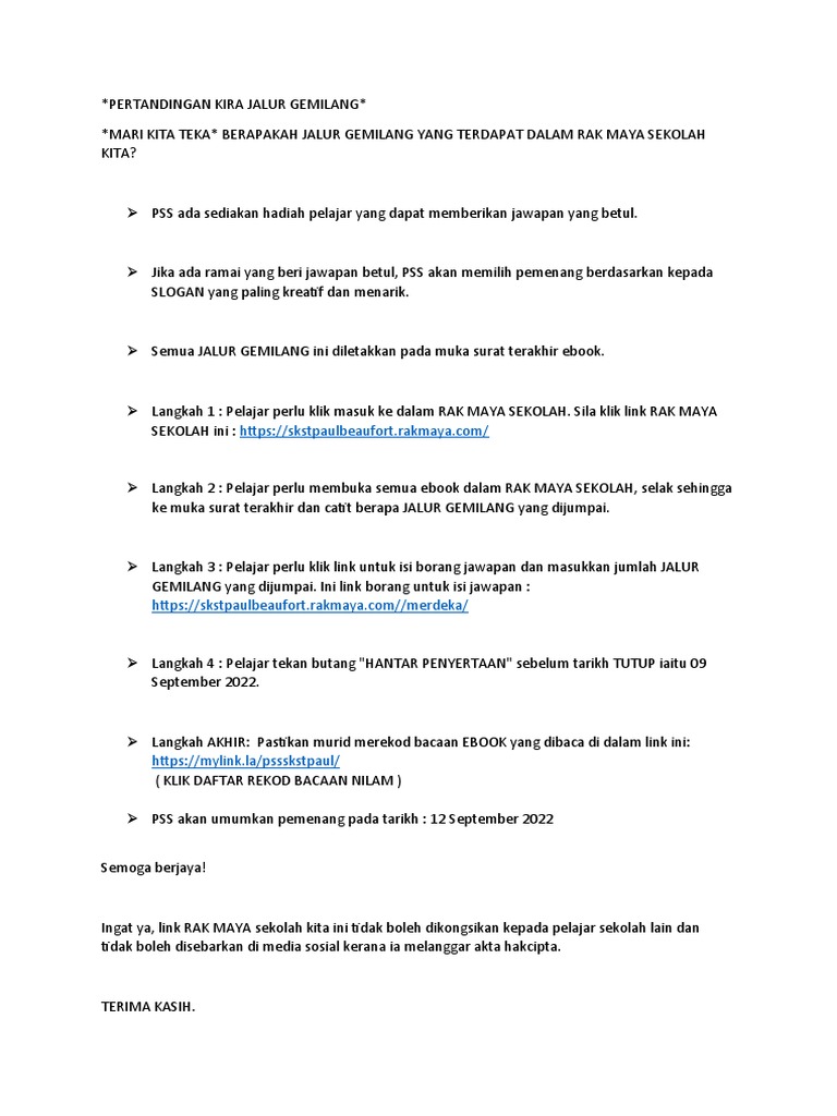 Contoh Mesej Sebaran | PDF