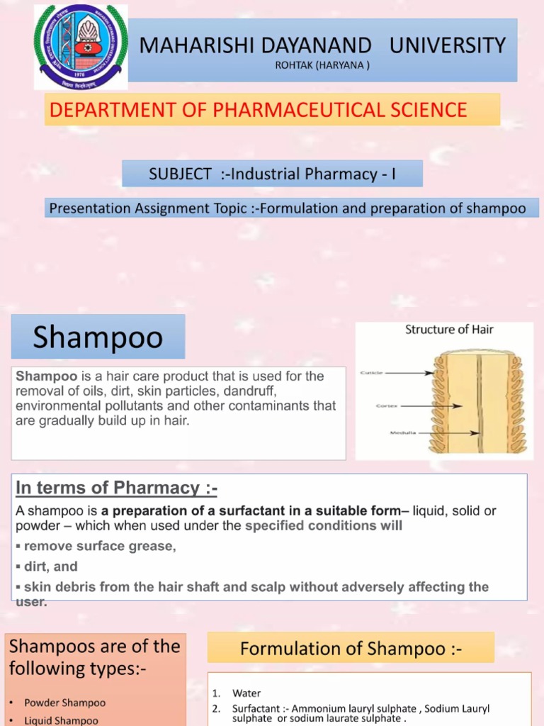 Preparation and Formulation of Shampoos | PDF