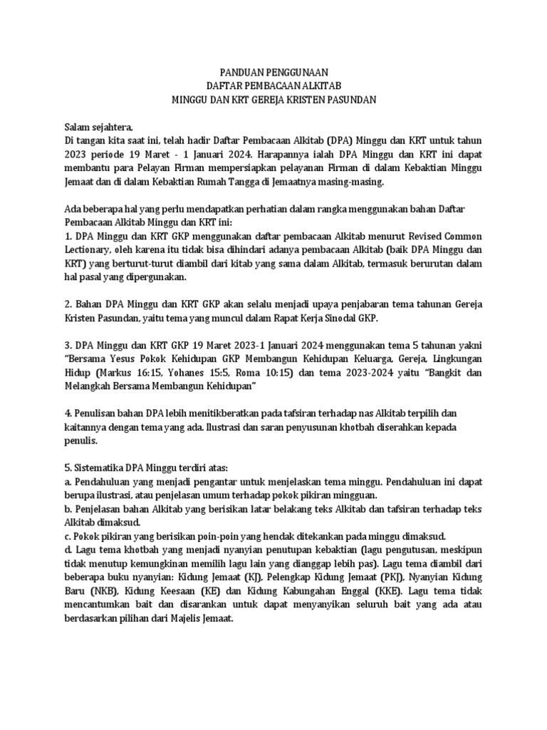 Panduan Penggunaan Dpa | PDF