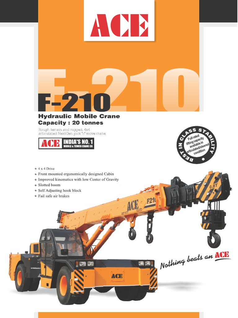 ace-f210-hydraulic-mobile-crane | PDF
