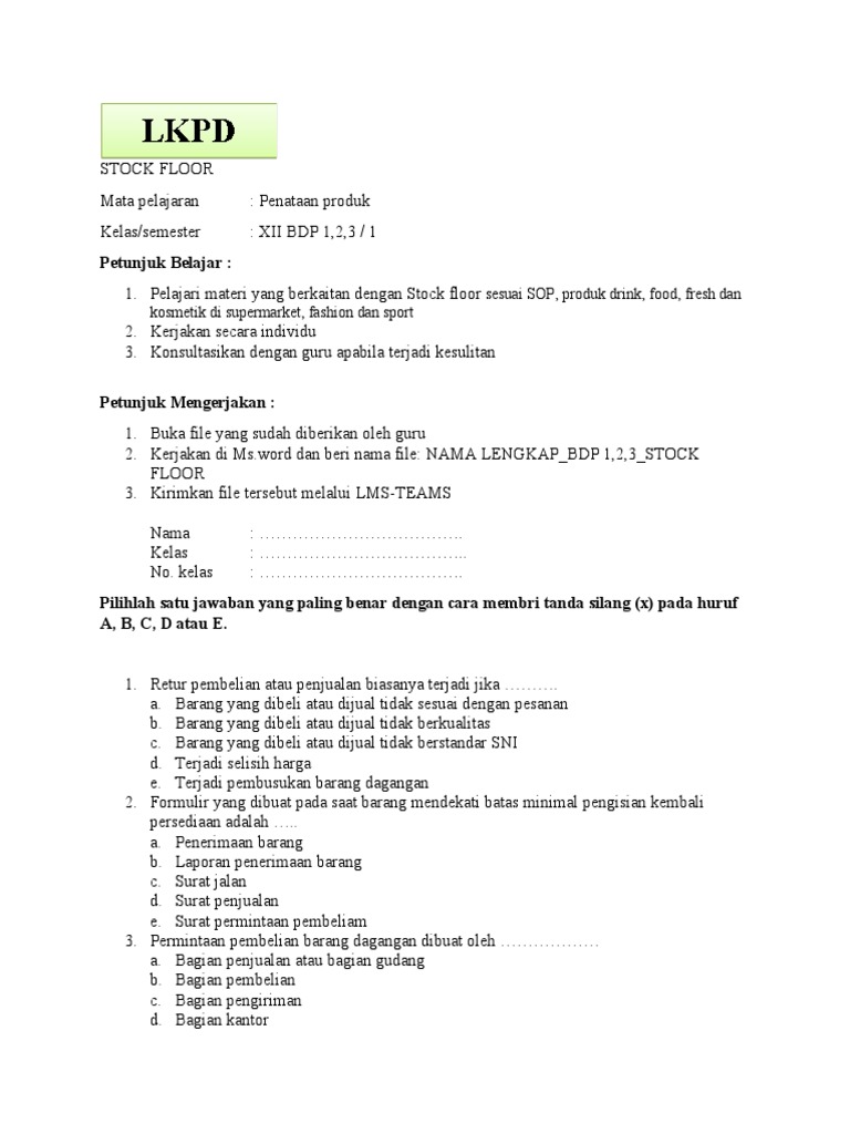 Penataan Produk & Persediaan Kelas XII | PDF | Komputer