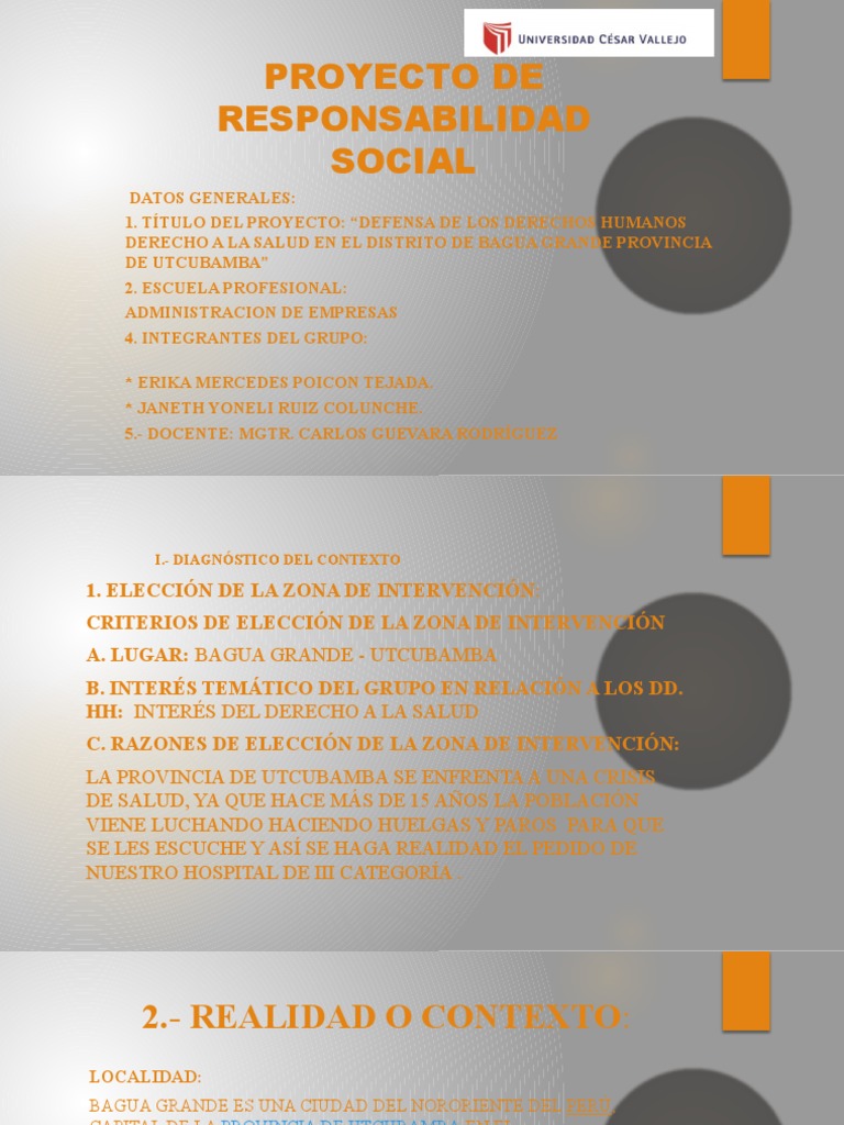 Proyecto de Responsabilidad Social DD - HH | PDF | Hospital