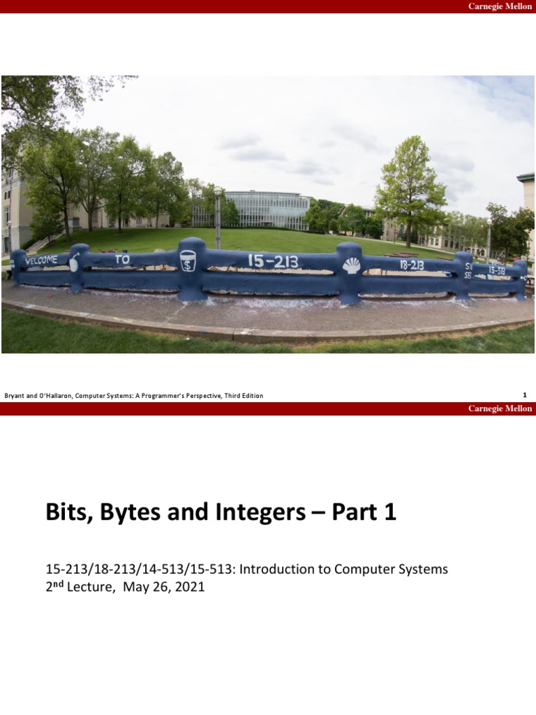 02 Bits Ints Part1 Pdf Integer Computer Science Pointer Computer Programming