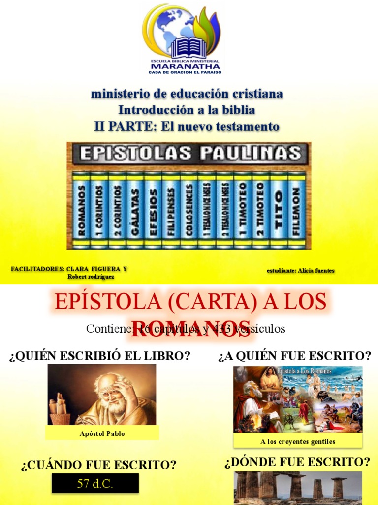 Exposicion Epistolas Paulinas Romanos - Efesios | PDF