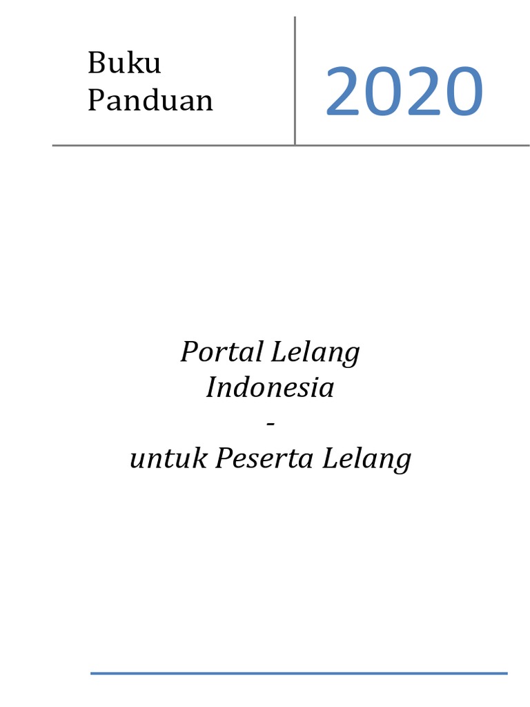 Panduan Peserta Lelang Indonesia | PDF