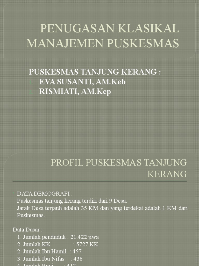 Penugasan Klasikal PKM Tanjung Kerang | PDF