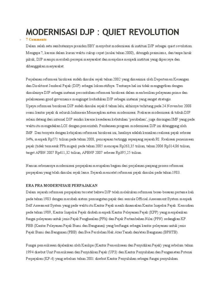 Modernisasi DJP | PDF