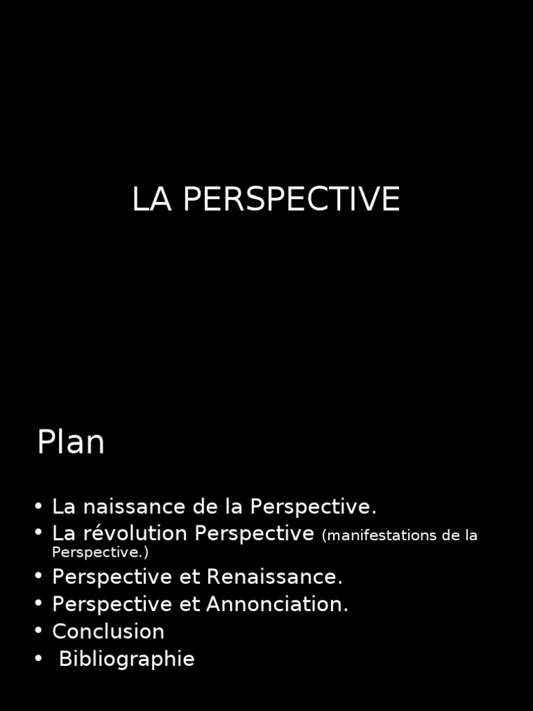 La Perspective | PDF | Perspective (représentation) | Peintures