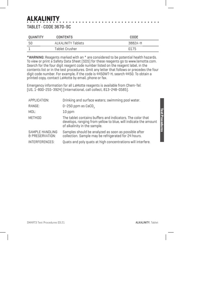 3670 SC Alkalinity | PDF | Physical Sciences | Chemistry