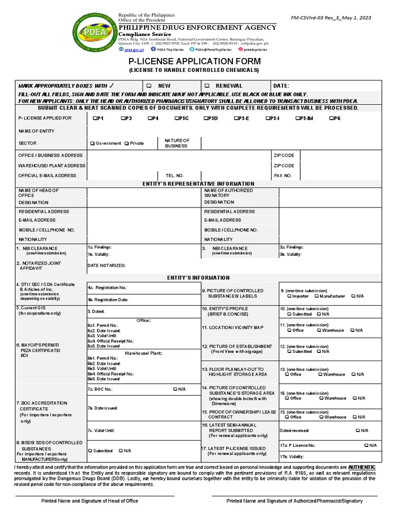 FM-CSVlrd-03 P License Rev 3 May 1 2023 09may2023 | PDF | Regulatory Compliance | Justice