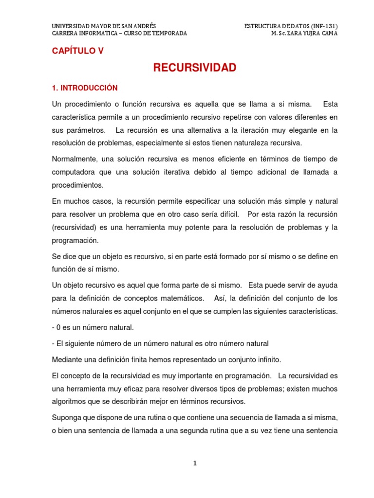 Introducción a la Recursividad en Programación | PDF | Recursividad ...