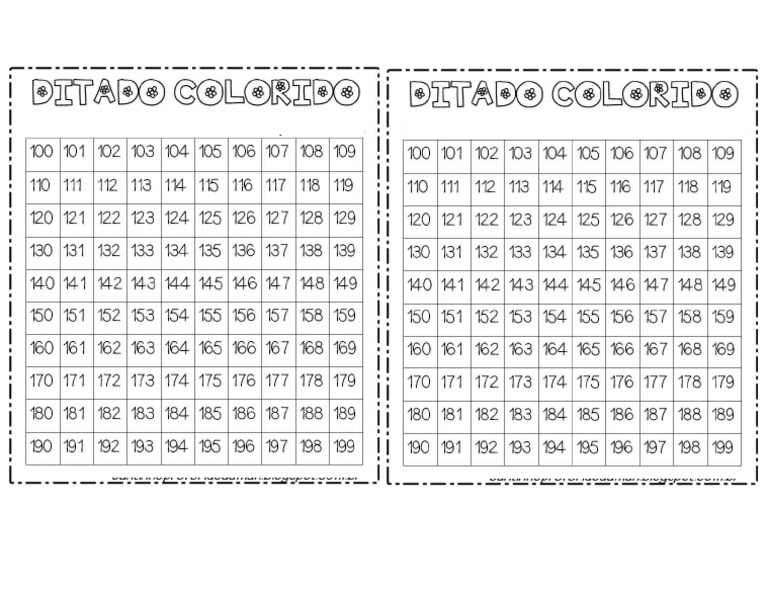 Dictado Colorido - 100 Al 200 | PDF
