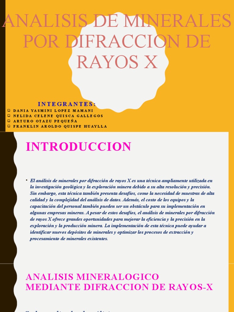 Analisis de Minerales Por Difraccion de Rayos X | PDF | Cristalografía de rayos X | Materiales