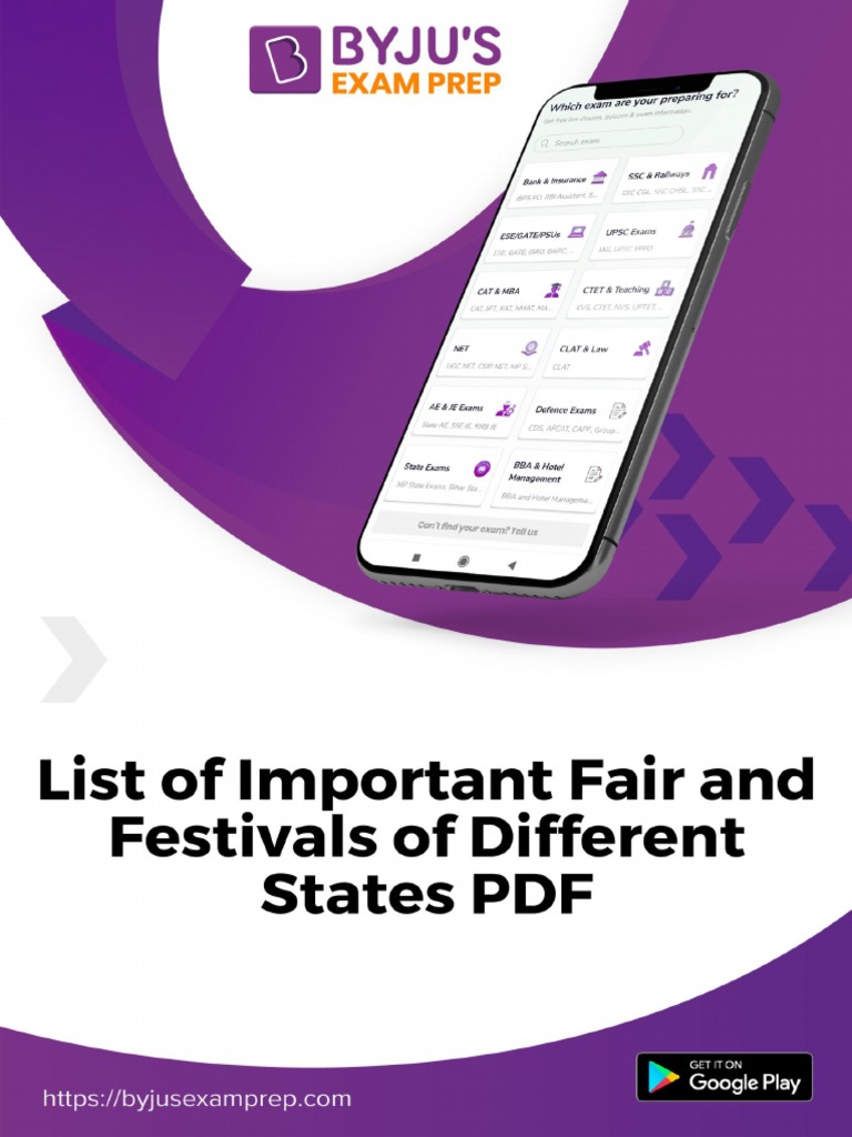 Important Fairs and Festivals of Indian States 29-1-58!1 ...