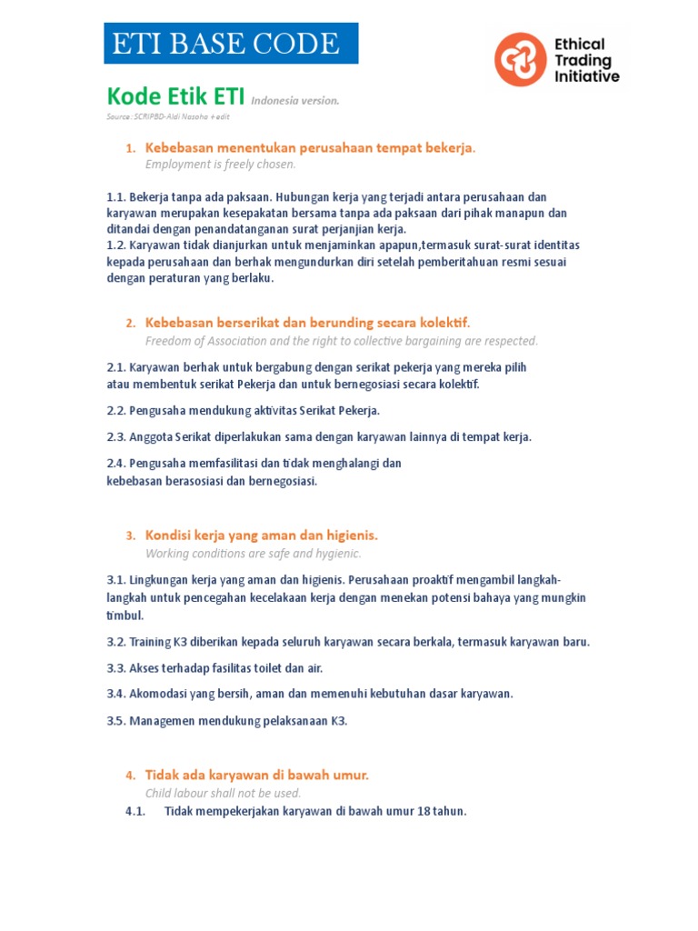 ETI Base Code - Indonesia Version | PDF