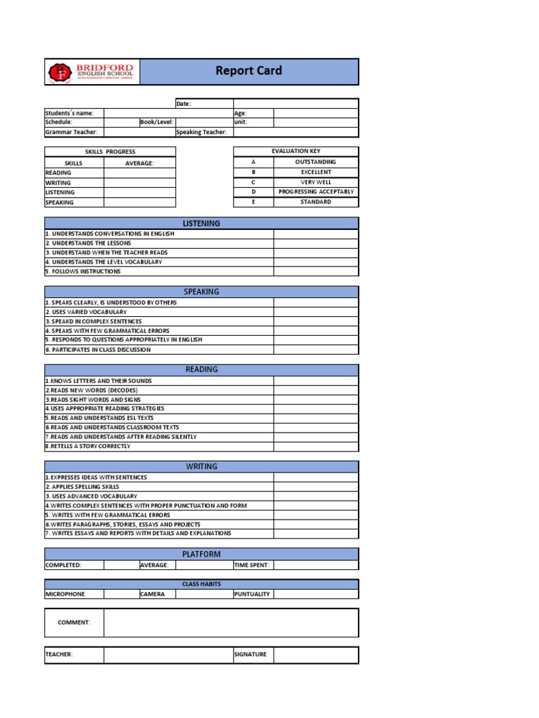 Report Card | PDF | Language Acquisition | Psycholinguistics