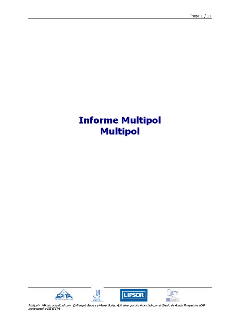 Informe Final Multipol - Multipol | PDF | Producción y fabricación ...