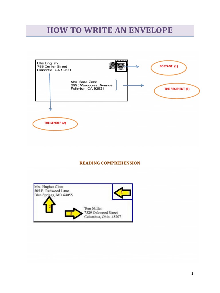 How To Write Envelope | PDF How To Write Envelope | PDF