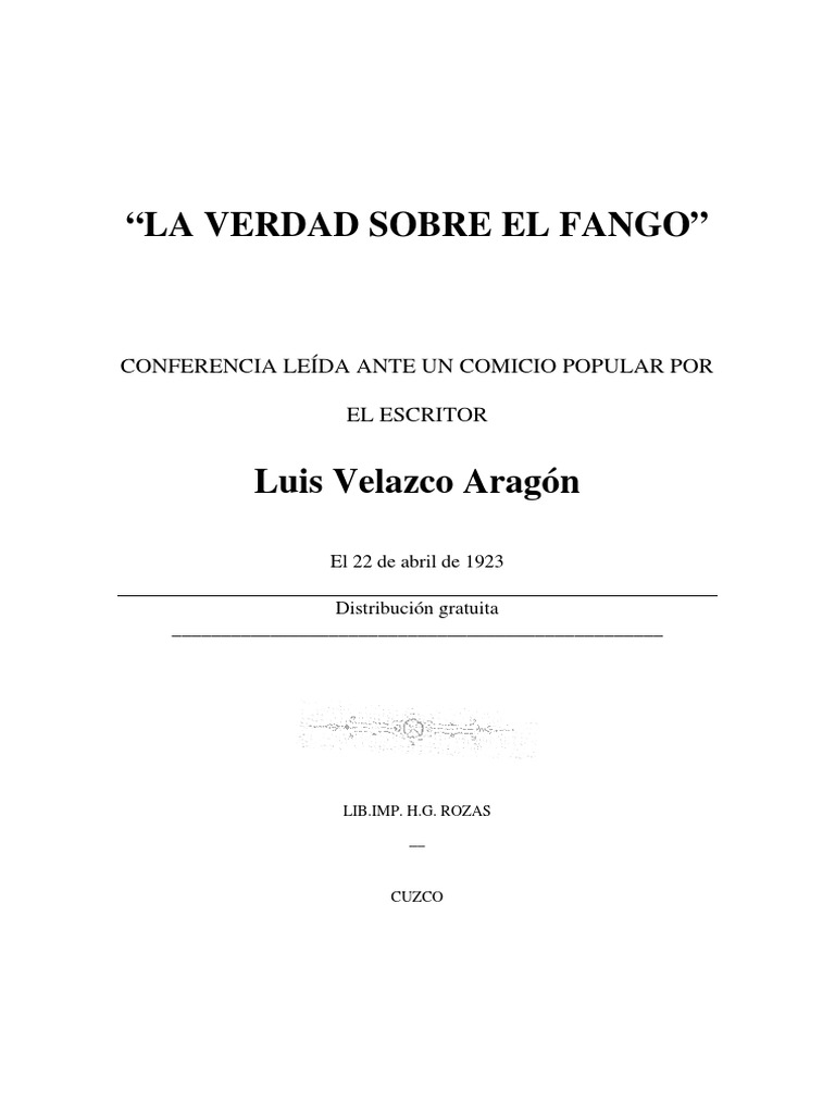 La Verdad Sobre El Fango (Corregido) | PDF | México | Perú