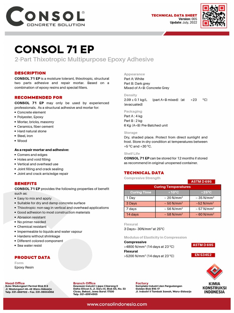 TDS Consol 71 Ep | PDF | Concrete | Adhesive