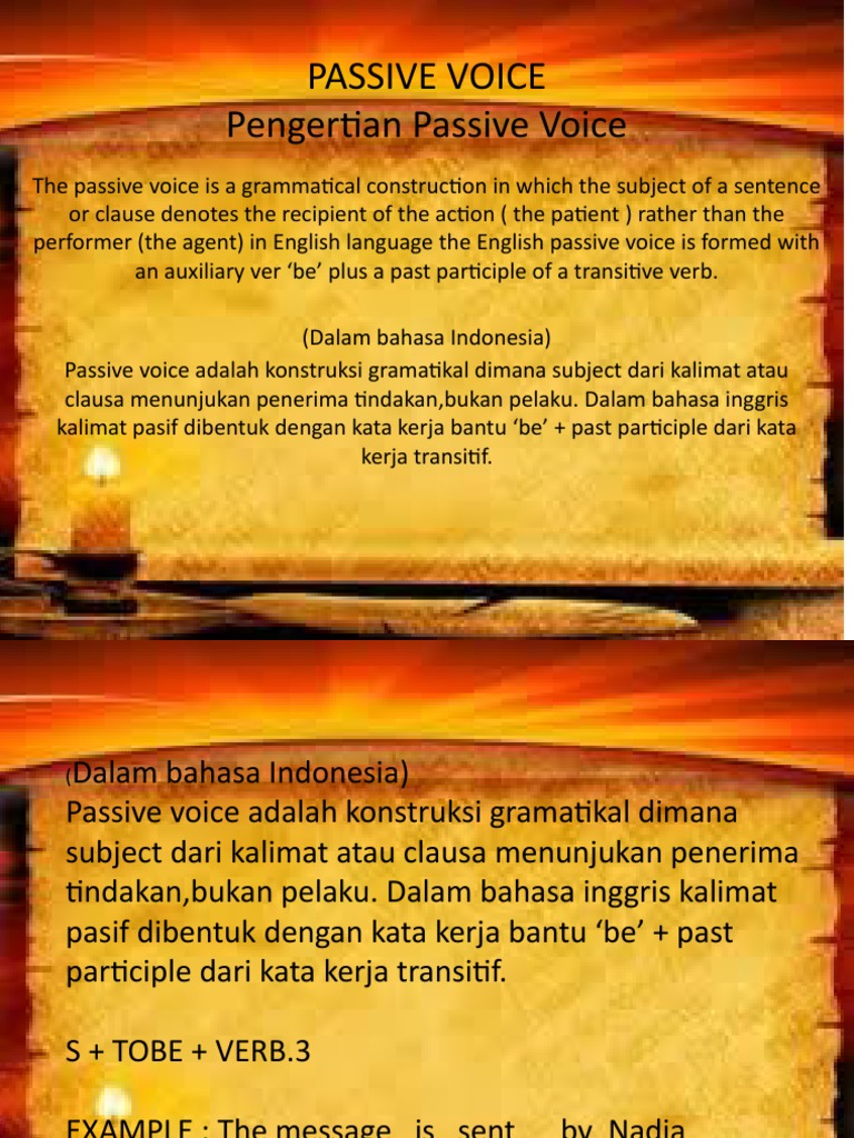 Passive Voice | PDF | Verb | Semantic Units