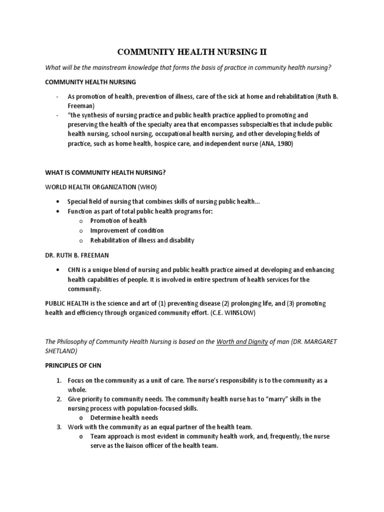 COPAR | PDF | Nursing | Community