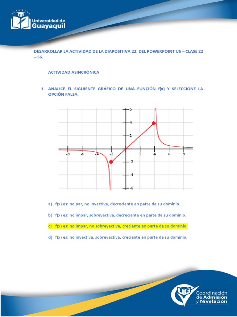 Tarea - U5 - Clase 22 - S6 | PDF