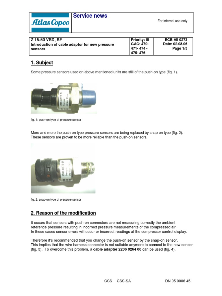 ECB AII0273 New Pressure Sensors | PDF | Electrical Connector | Equipment