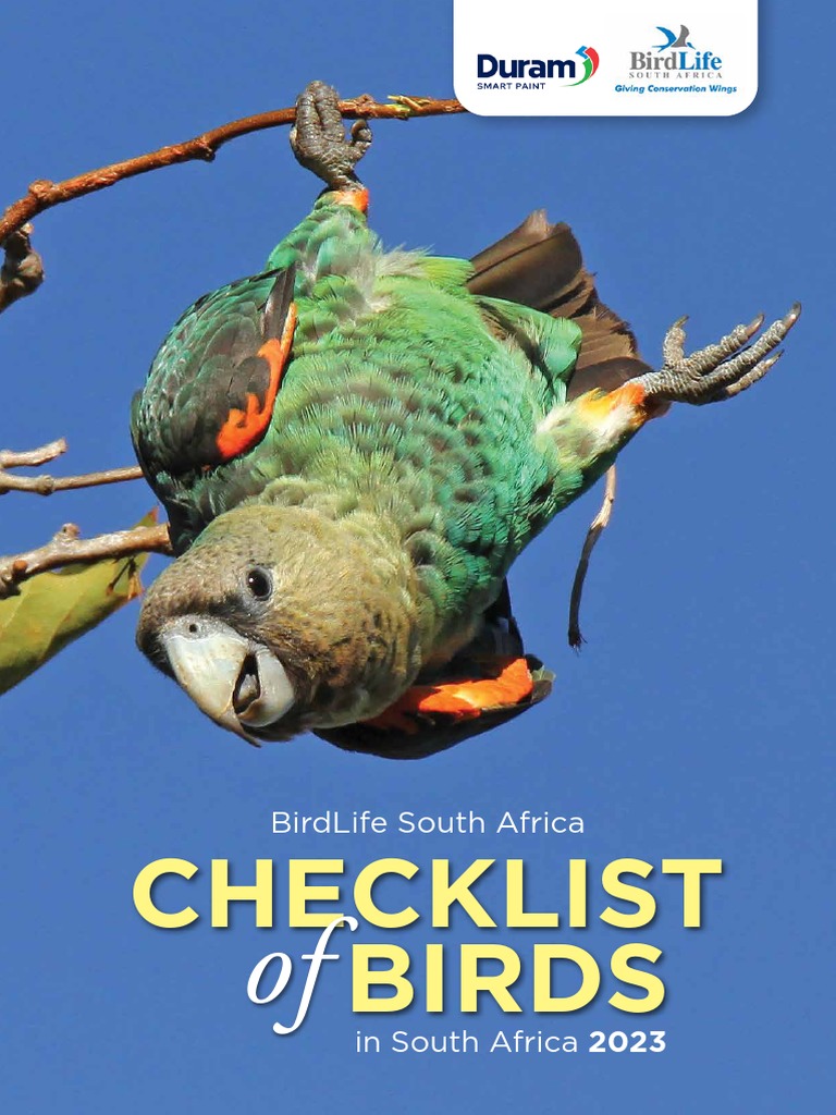 South Africa Bird Species Checklist 2023 | PDF | Ornithology | Neognathae