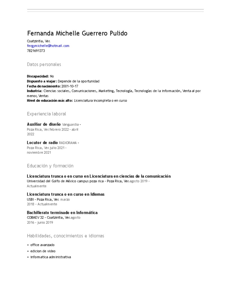 Uni1 Evid Michelle Guerrero. | PDF