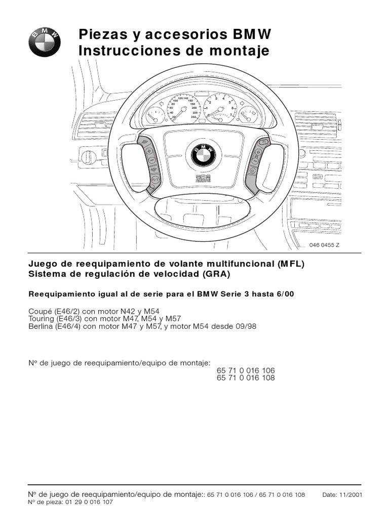 Multifuncion BMW E46 E39 | PDF | Conector eléctrico | Vehículos terrestres