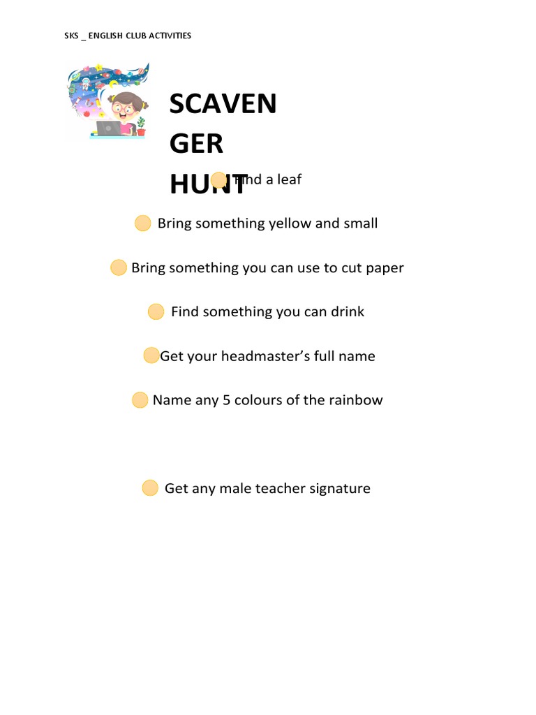 Scavenger Hunt | PDF