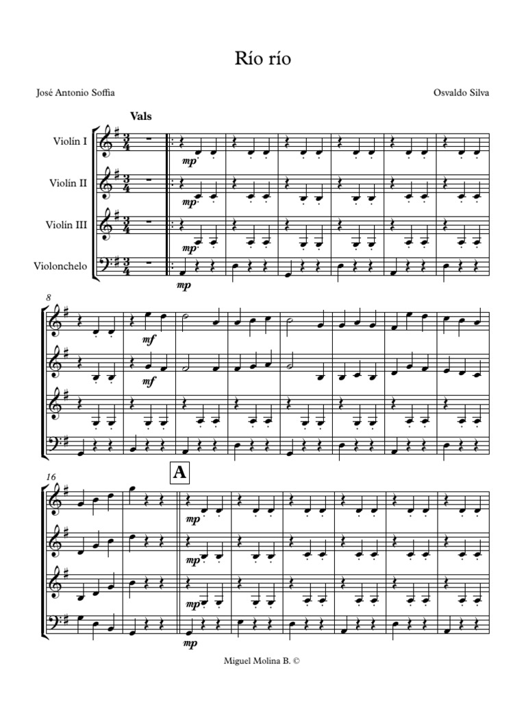 Río Río - Partitura y Partes | PDF | Échecs