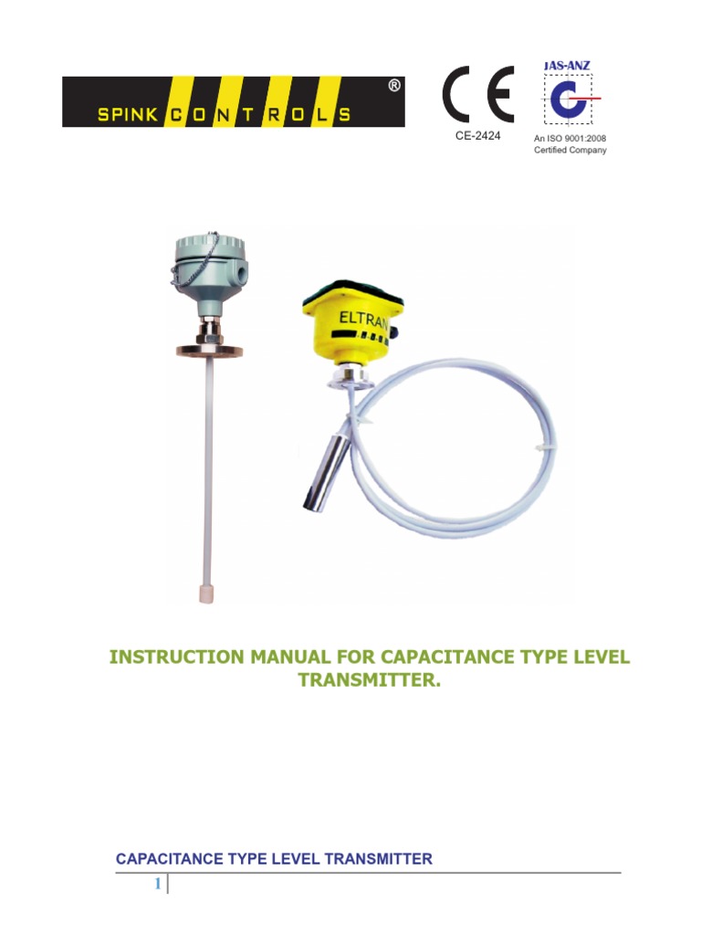 Capacitance Level Transmitter Manual | PDF | Capacitor | Capacitance